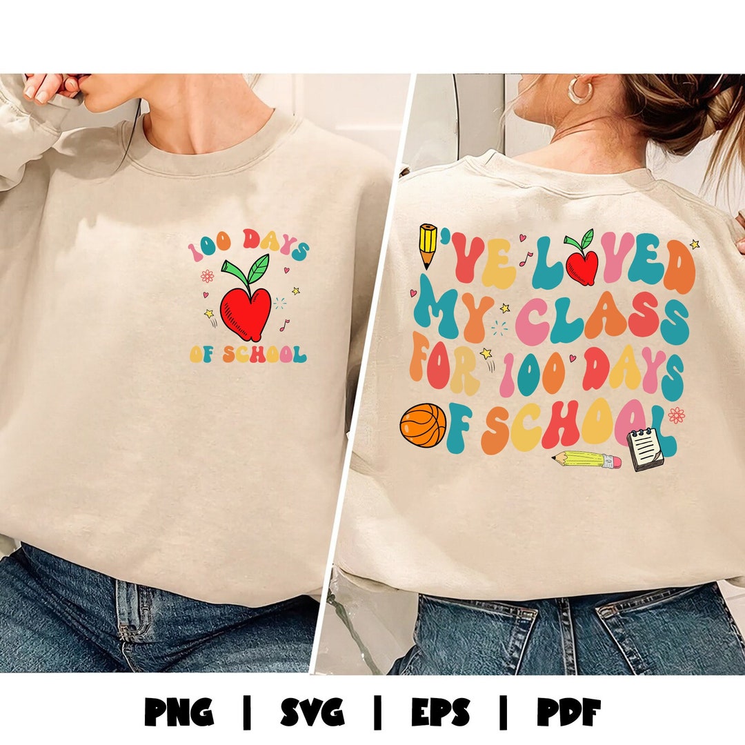 Teacher 100 Days of School Svg Png, 100th Day of School Svg, Groovy ...