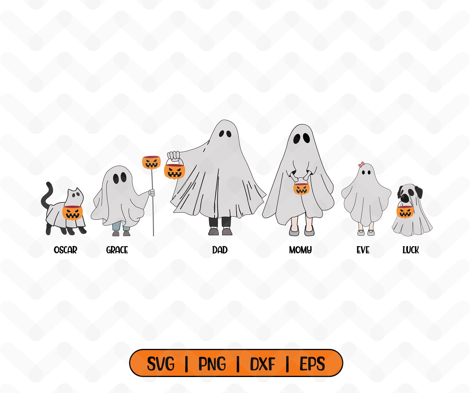 Ghost Family Png Svg Personalized Halloween Svg Halloween - Etsy