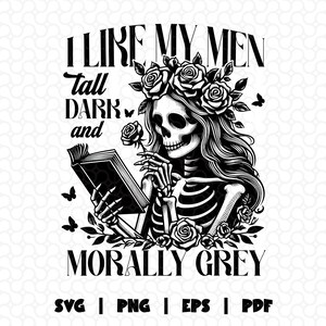 Morally Grey Svg Png, Dark Romance Svg, Goth Bookish Png, Vintage ...
