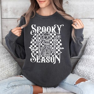 Spooky Season Skeleton Svg Png, Retro Halloween Png, Funny Skeleton Png ...