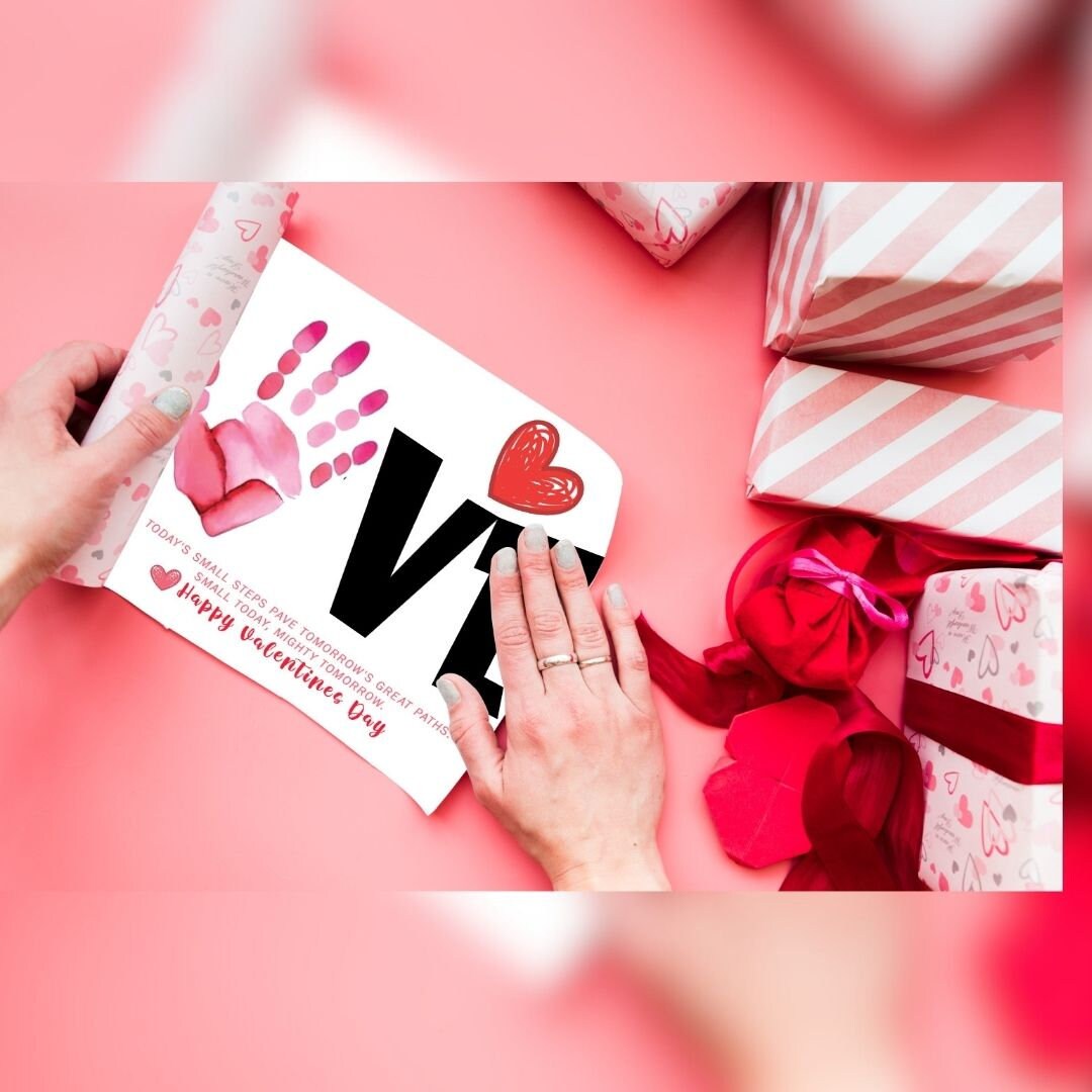 Valentine's Day Handprint Craft, Kids Keepsake Art, Toddler Preschool ...