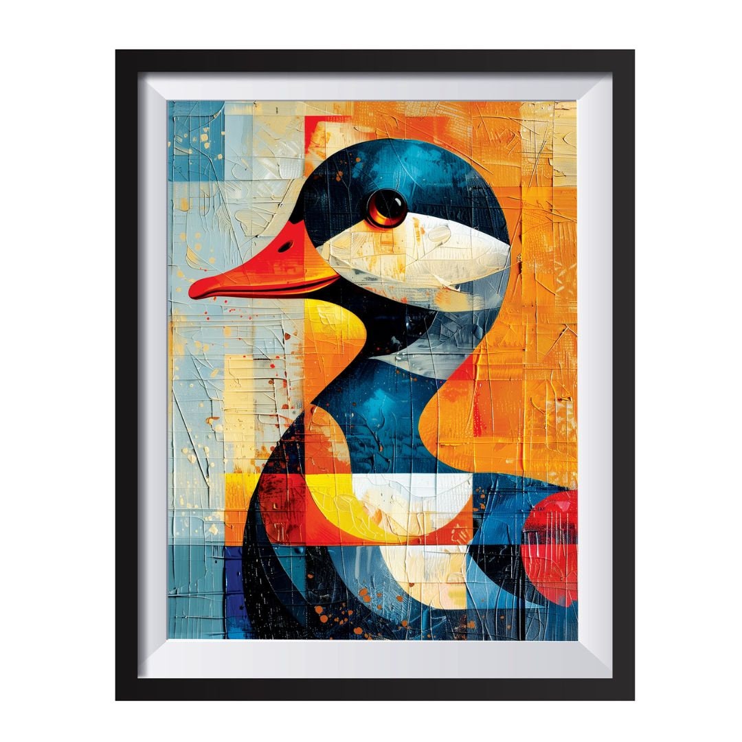 Quack Art, Colorful Duck Illustration Print, Vibrant Waterfowl Decor ...