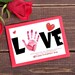 Valentine's Day Handprint Craft, Kids Keepsake Art, Toddler Preschool ...