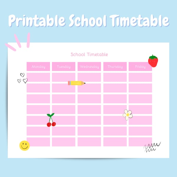 Timetable - Etsy