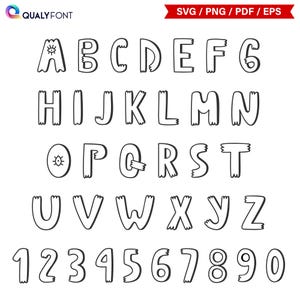 MUSHY MONSTER/ Monster Font Otf, Svg, Png, Eps, Pdf, Cute Monster Font ...