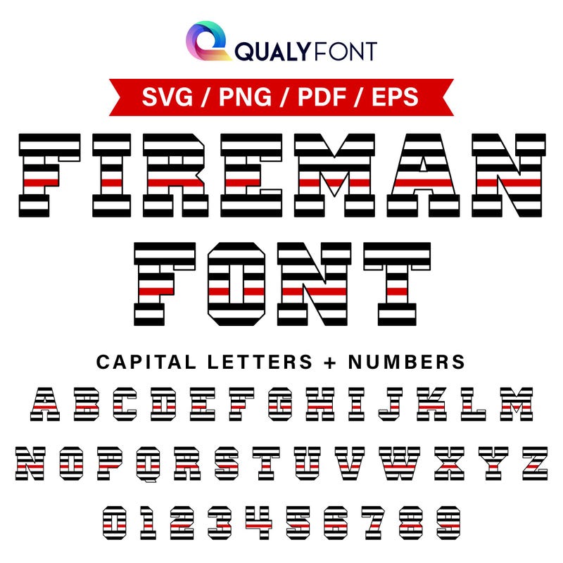Firefighter Fonts Svg - Etsy