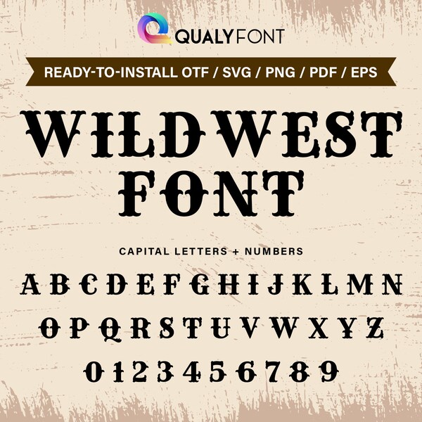 Western Number Font Png - Etsy