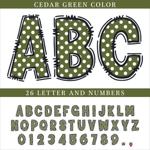 Polka Dot Doodle Alpha PNG, SVG, PDF, Dotted Font, Customization ...