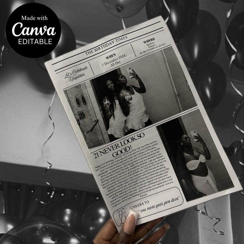 Invitation Card Template Word - Etsy UK