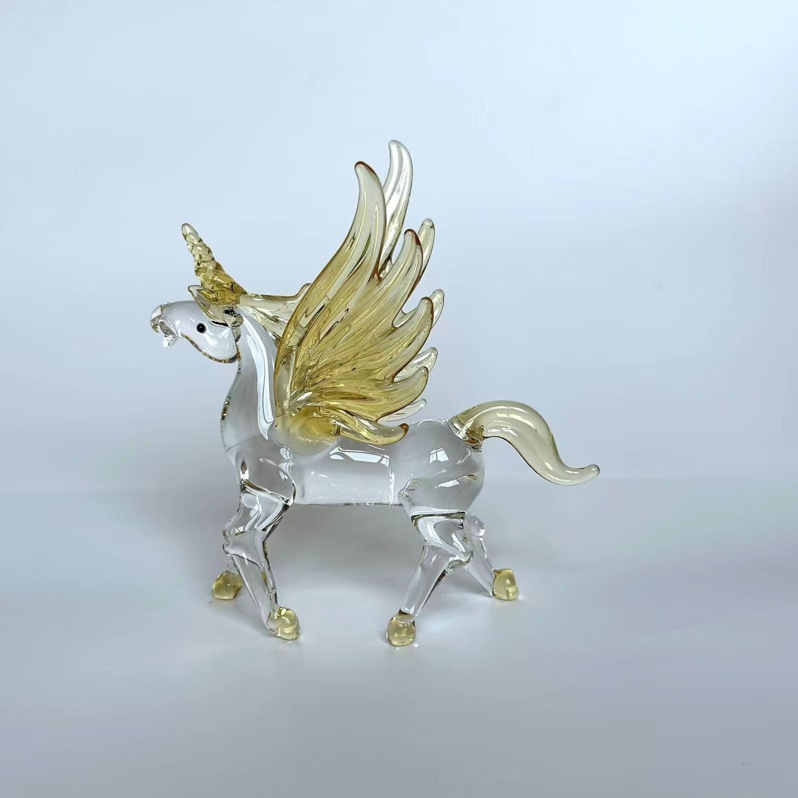 Glass Unicorn Figurines, Glass Unicorn , Hand Blown Art Glass,glass ...