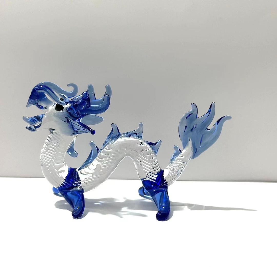 Glass Dragon Figurines, Glass Dragon , Hand Blown Glass,glass Dragon ...