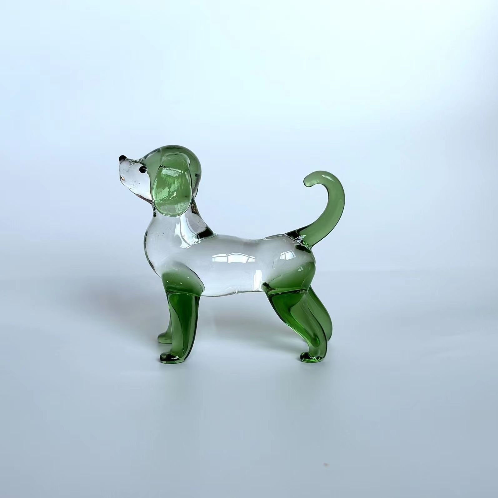 Glass Dog Figurines, Glass Dog , Hand Blown Art Glass,glass Dog ...