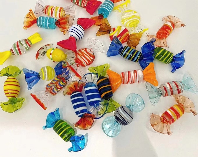 Handmade Glass Candies,set of 6,12 or 24 Candies,handblown Glass ...