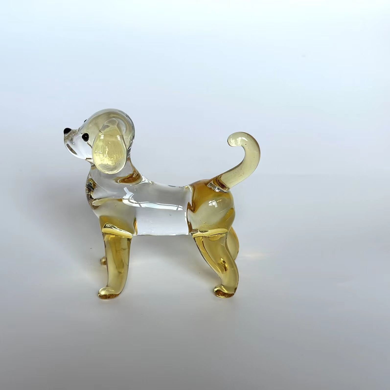 Glass Dog Figurines, Glass Dog , Hand Blown Art Glass,glass Dog ...