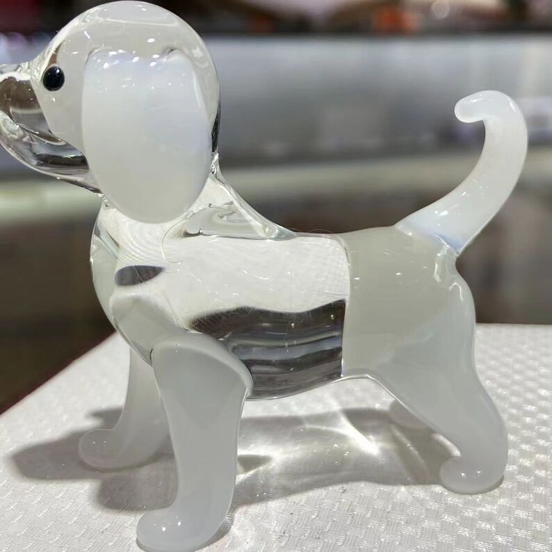 Glass Dog Figurines, Glass Dog , Hand Blown Art Glass,glass Dog ...