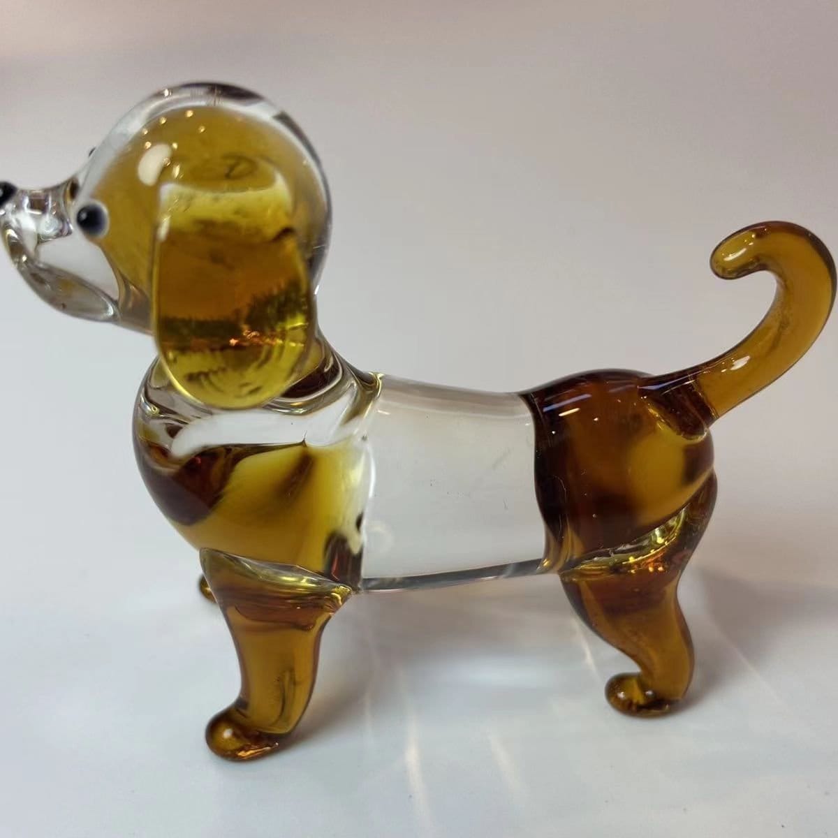Glass Dog Figurines, Glass Dog , Hand Blown Art Glass,glass Dog ...