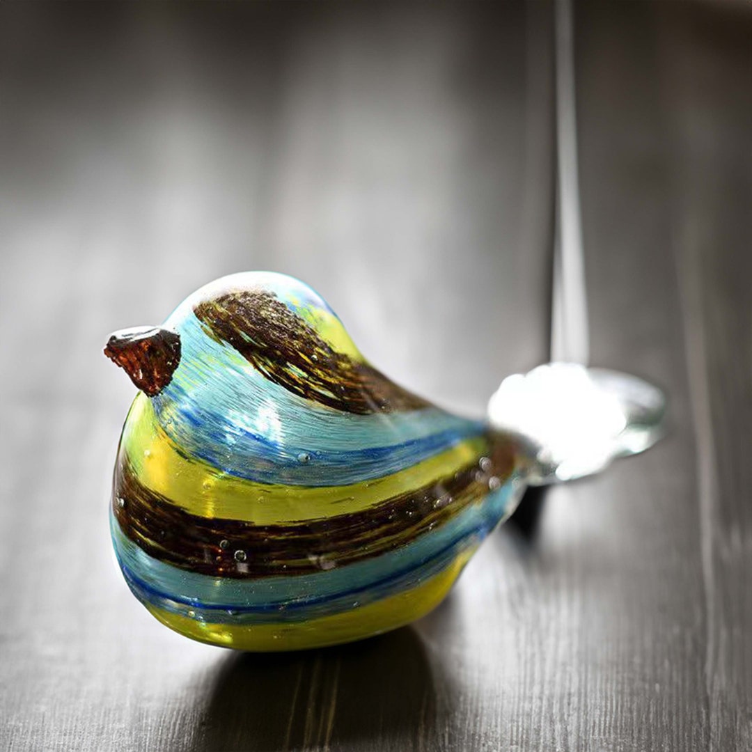 Small Glass Bird Figurines, Glass Bird, Hand Blown Art Glass,glass Bird ...