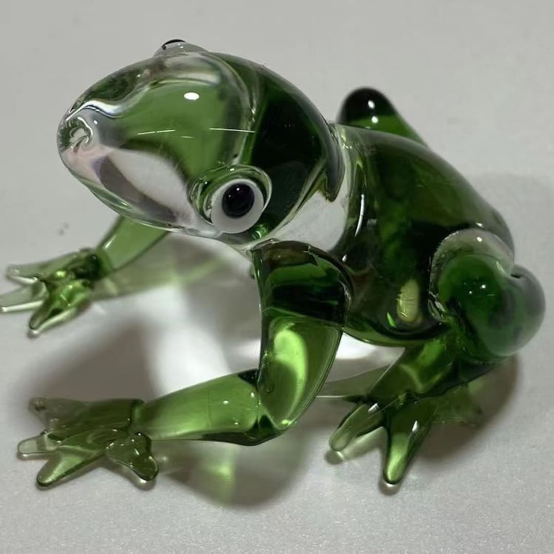 Glass Frog Figurines, Glass Frog , Hand Blown Art Glass,glass Frog ...