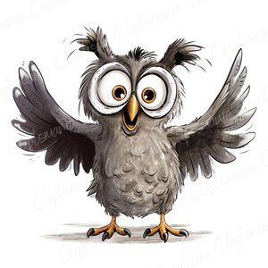 Funny Owl 15 PNG Clipart Bundle | Transparent Backgrounds | Quirky Owls ...