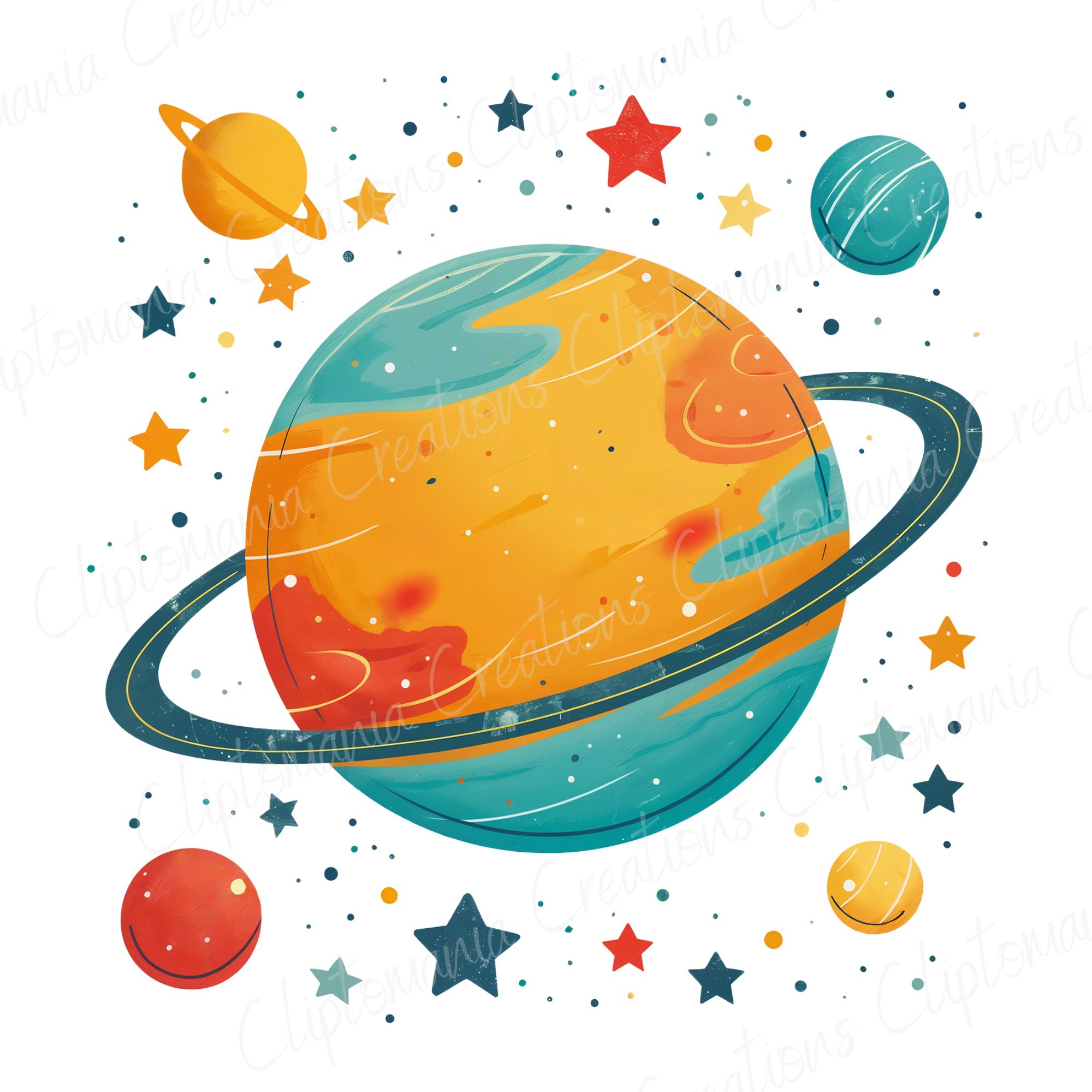 Cute Alien Clipart Bundle | Outer Space PNG | Astronaut Clipart ...