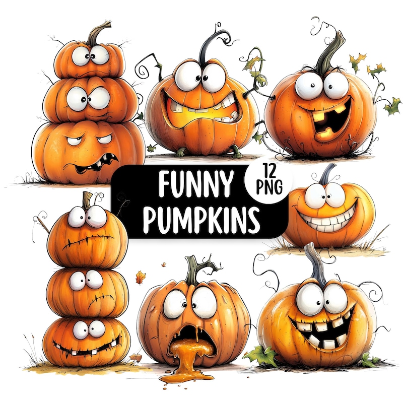 Funny Halloween Pumpkins - Etsy