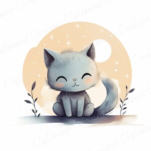 Cute Pastel Cats JPEG Clipart Bundle | 16 High Quality 300DPI Images ...