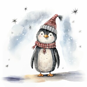 Cute Christmas Penguin Clipart Bundle 12 High Quality JPEG - Etsy UK