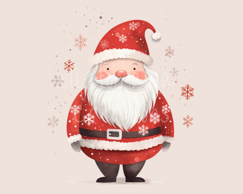 Scandi Santa Claus PNG Clipart Bundle | Festive Holiday Graphics - Etsy