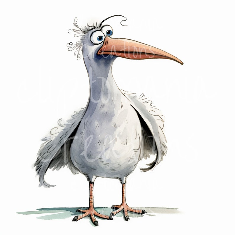 Funny Expressive Seagull Clipart Bundle 10 High Quality 300DPI Images ...