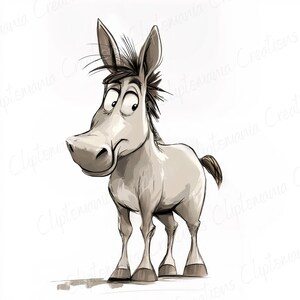 Funny Donkey Clipart Bundle 12 Jpeg's | Funny Farm Animal Clipart ...