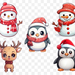 Cute Kawaii Christmas Clipart Bundle 21 High Quality PNG Designs With ...