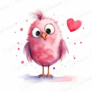 Cute Love Bird Clipart Bundle | 10 High Quality JPEG Files With ...