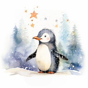 Cute Christmas Penguin Clipart Bundle 12 High Quality JPEG - Etsy UK