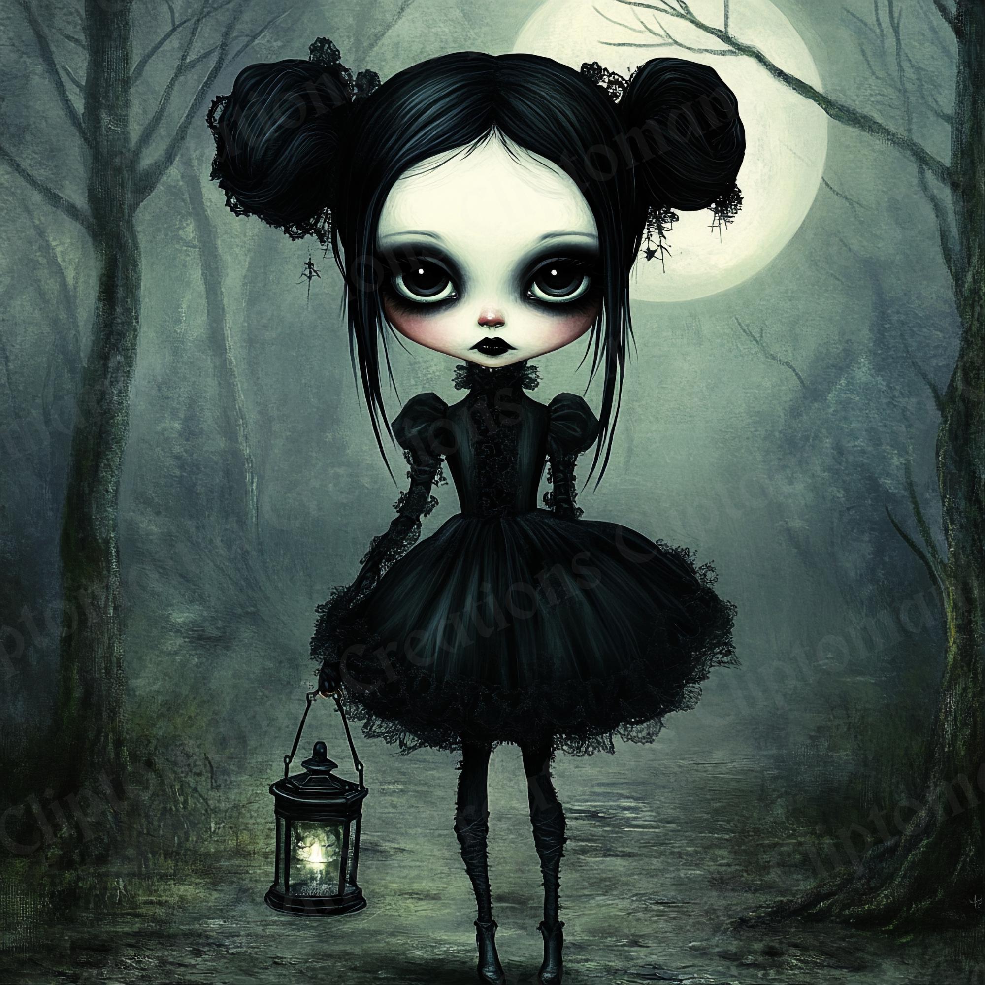 Creepy Victorian Gothic Doll Digital Paper Pack | Gothic Girl JPEG ...