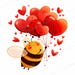 Cute Valentines Love Bee Clipart Bundle 12 JPEG Designs | Card Making ...