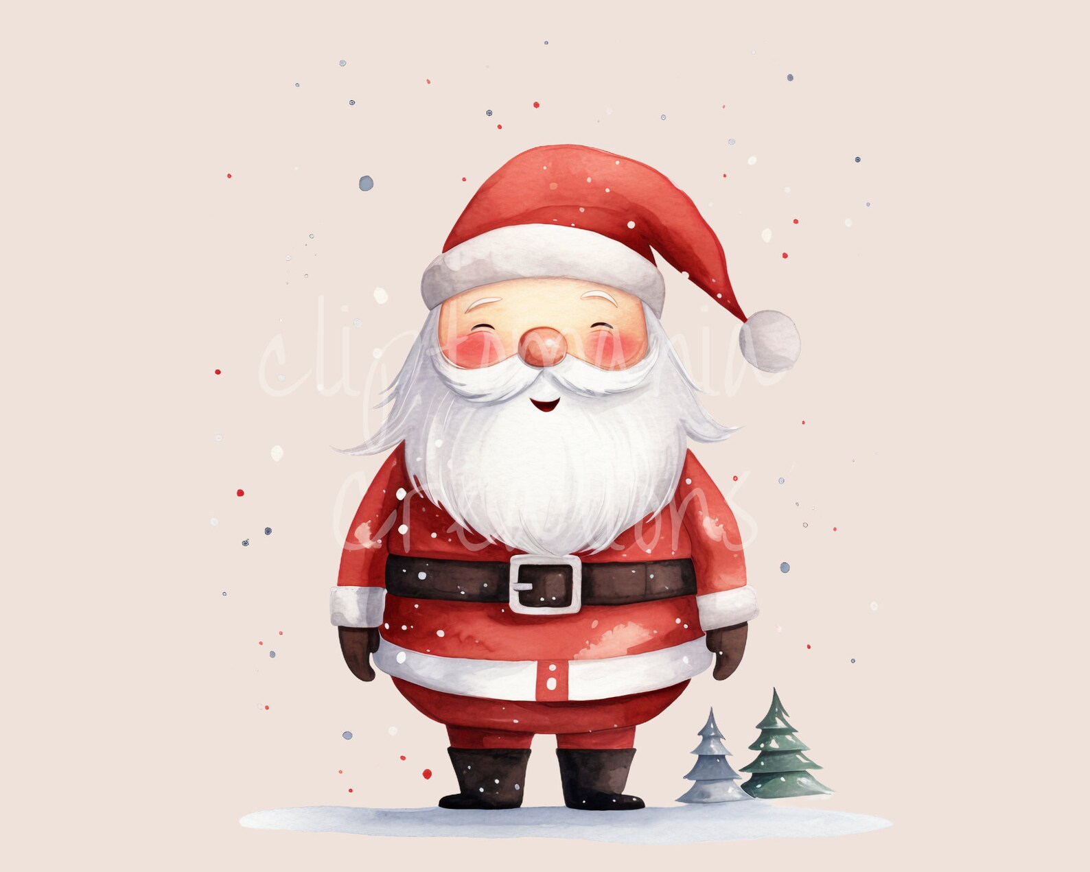 Scandi Santa Claus PNG Clipart Bundle | Festive Holiday Graphics - Etsy