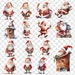 15 Funny and Cute Santa PNG Clipart Bundle | Transparent Backgrounds ...