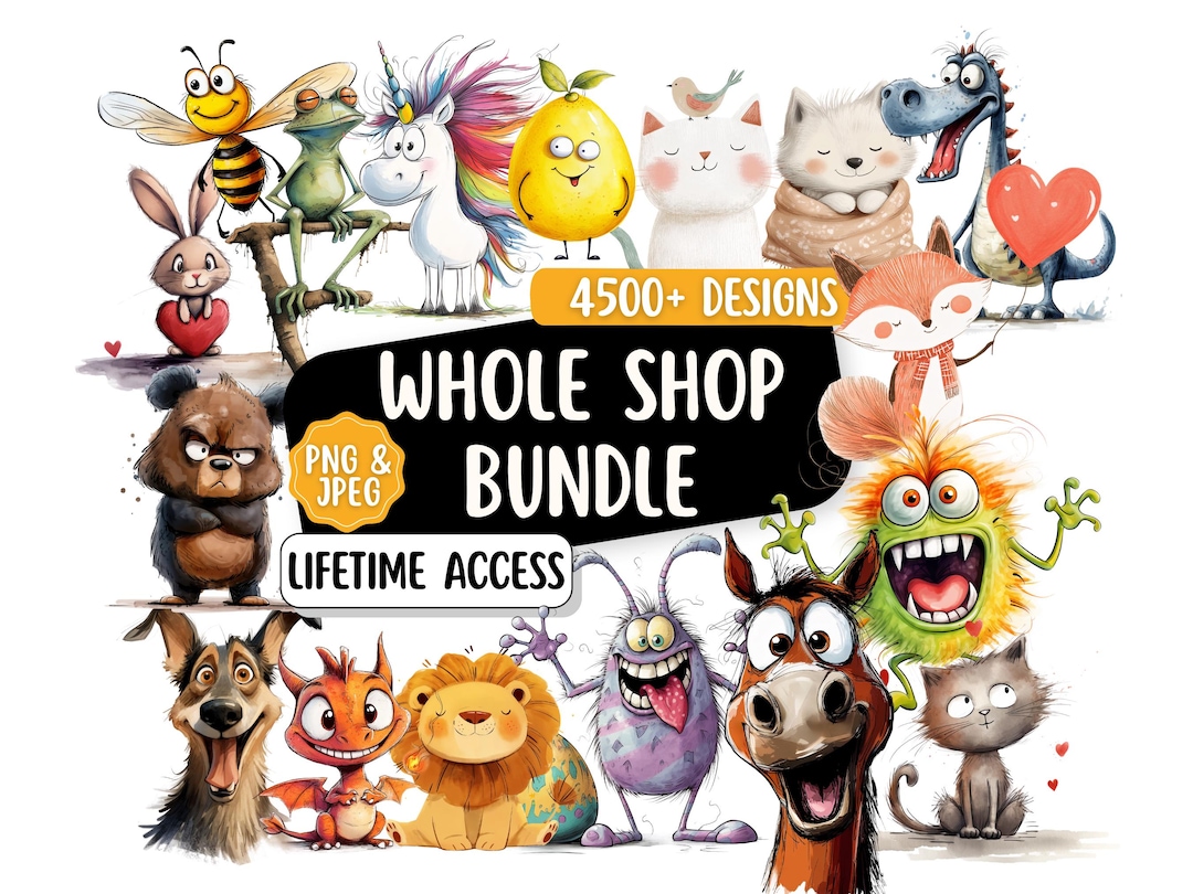 Whole Shop Clipart Mega Bundle, Entire Store Access, Lifetime Access ...