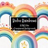 Abstract Watercolour Rainbow Clipart 8 PNG Designs | Boho Rainbows ...