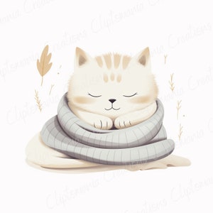 Cute Pastel Cats JPEG Clipart Bundle | 16 High Quality 300DPI Images ...