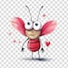 Cute Love Bug PNG Clipart Bundle | Transparent Backgrounds | Commercial ...