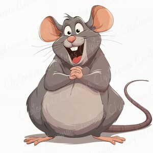 Cute and Funny Cartoon Rodent Clipart Bundle 17 JPEG Images ...