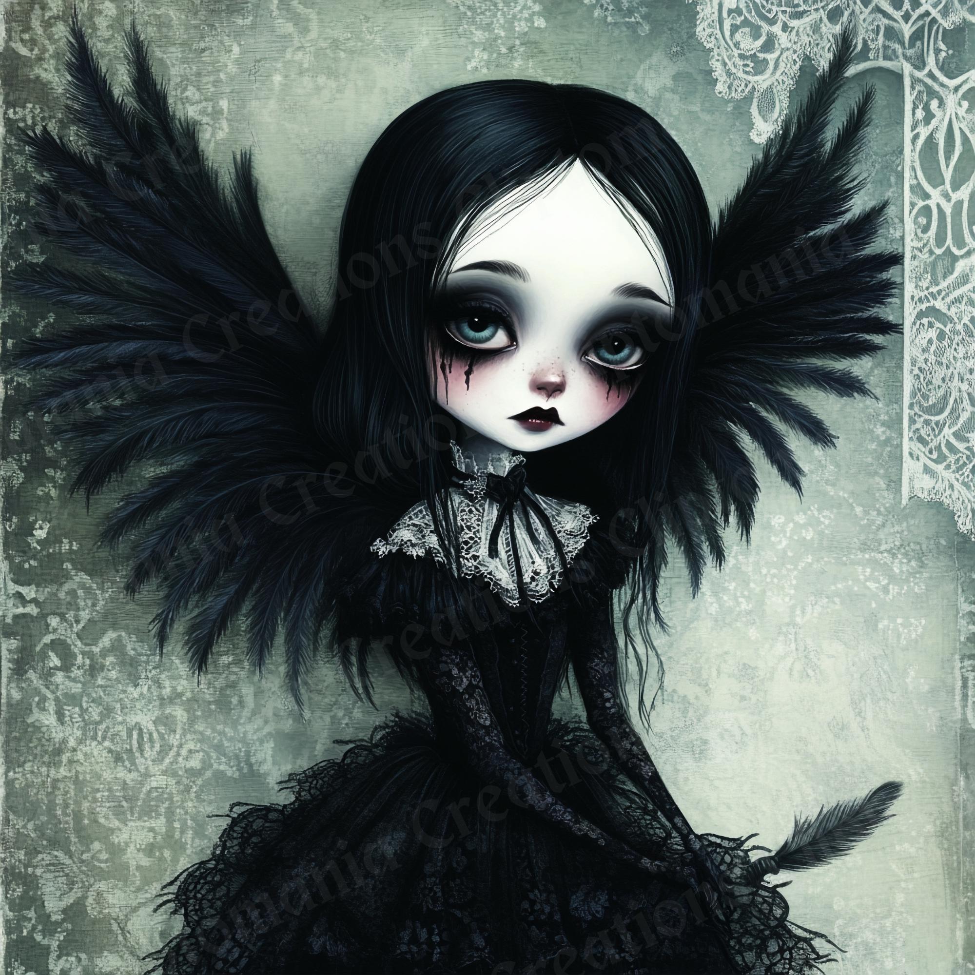 Creepy Victorian Gothic Doll Digital Paper Pack | Gothic Girl JPEG ...
