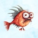 Funny Fish Clipart Bundle 12 PNG & JPEG Files | Transparent Backgrounds ...