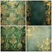 Distressed Green & Gold Digital Paper Pack | 20 High Quality 300 DPI ...