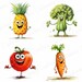 Funny Food Characters Clipart Bundle | 16 High Quality 300DPI Images ...