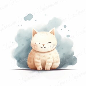 Cute Pastel Cats JPEG Clipart Bundle | 16 High Quality 300DPI Images ...