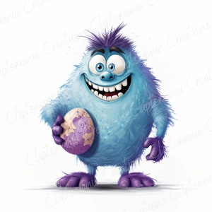 Cute and Funny Easter Monster Clipart Bundle 12 High Quality JPEG ...