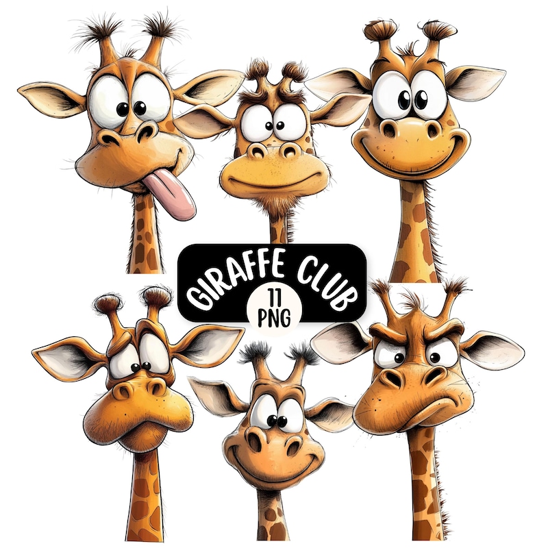 Giraffe Face Clipart Kid - Etsy
