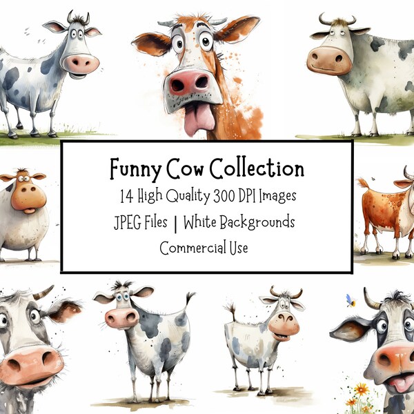 Funny Cow Png - Etsy